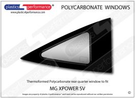 MG - XPower SV - Lexan Polycarbonate right rear quarter window