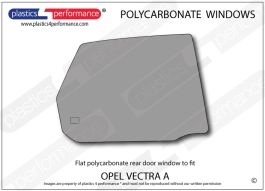 OPEL - Vectra A Sedan - Lexan Polycarbonate right rear door window