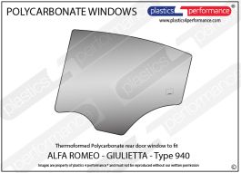 ALFA ROMEO - Giulietta 940- Lexan Polycarbonate left rear door window