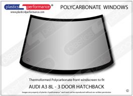 AUDI - A3 / S3 8L 3dr - Hardcoated Lexan Polycarbonate front windscreen