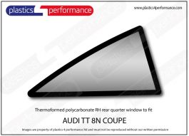 AUDI - TT (8N) - Lexan Polycarbonate right rear quarter window