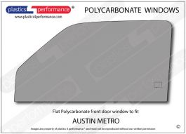 AUSTIN - Metro - Lexan Polycarbonate left front door window