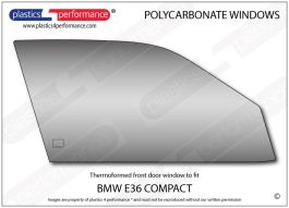 BMW - E36 Compact - Lexan Makrolon polycarbonate right front door window