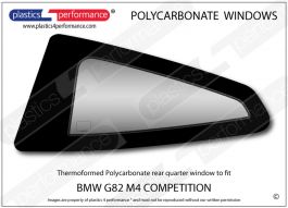 BMW G82 M4 Competition - Lexan Polycarbonate left rear quarter window