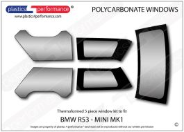 BMW MINI - MK1 R50 R53 - Lexan Polycarbonate window kit