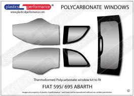 FIAT - 500 Abarth 595/ 695 - Lexan Polycarbonate window kit
