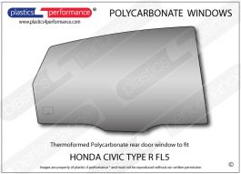 HONDA - Civic FL5 Type R - Lexan Polycarbonate right rear door window