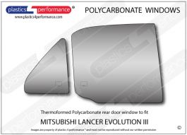 MITSUBISHI - Lancer Evo 3 - Lexan Polycarbonate right rear door window