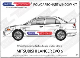 MITSUBISHI - Lancer Evo 6 - Lexan Polycarbonate window kit