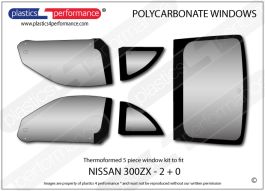 NISSAN - 300ZX (Z32) 2 + 0 - Lexan Polycarbonate window kit