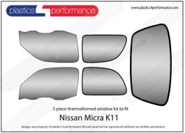 NISSAN - Micra K11 - Lexan Polycarbonate Makrolon window kit