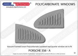 PORSCHE - 356 A - Lexan Polycarbonate Louvered rear quarter windows - Pair
