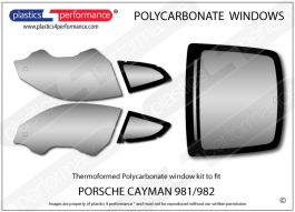 PORSCHE - Cayman 981 - Lexan Polycarbonate Makrolon window kit