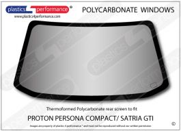 PROTON - Satria GTI/ Persona Compact - Lexan Polycarbonate rear screen