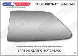 SAAB - 900 Classic - 3dr Hatch - Lexan Polycarbonate left rear quarter ...