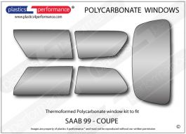 SAAB - 99 Coupe - Lexan Polycarbonate window kit