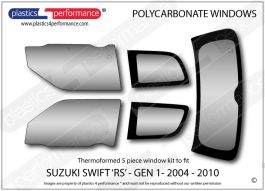 SUZUKI - Swift MK1 RS - Lexan Polycarbonate window kit