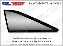 TOYOTA Corolla AE86 Hatch - Lexan Polycarbonate left rear quarter window