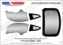 TOYOTA GR86 ZN8 - Lexan Polycarbonate window kit