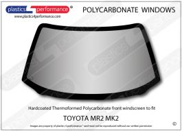 TOYOTA MR2 Mk2 - Hardcoated Lexan Polycarbonate front windscreen