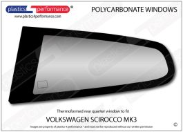 VOLKSWAGEN - Scirocco Mk3 - Lexan Polycarbonate left rear quarter window