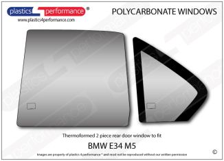 BMW E34 M5 Lexan Polycarbonate windows - Plastics 4 Performance