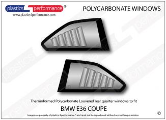 BMW E36 3 Series Coupe Lexan Polycarbonate windows - Plastics 4 Performance