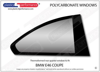 BMW E46 3 Series Coupe Lexan Polycarbonate windows - Plastics 4 Performance