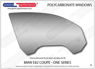 BMW E82 1 Series Coupe Lexan Polycarbonate windows - Plastics 4 Performance