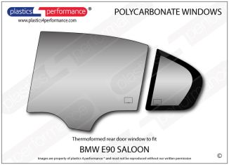 BMW E90 3 Series Sedan Lexan Polycarbonate windows - Plastics 4 Performance
