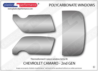 Chevrolet Camaro 2nd Generation Lexan Polycarbonate windows - Plastics ...