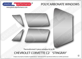 Chevrolet Corvette C2 Stingray Lexan Polycarbonate windows - Plastics 4 ...