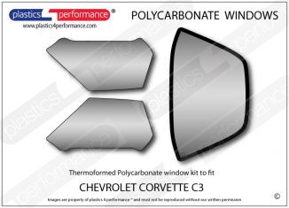 Chevrolet Corvette C3 Coupe Lexan Polycarbonate windows - Plastics 4 ...