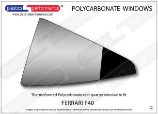 Ferrari F40 Lexan Polycarbonate windows - Plastics 4 Performance