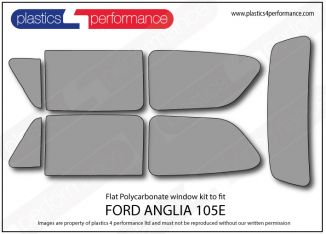 Ford Anglia 105e Lexan Polycarbonate windows - Plastics 4 Performance