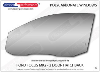Ford Focus MK2 3dr Hatchback Lexan Polycarbonate windows - Plastics 4 ...