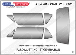 Ford Mustang 1st Generation Lexan Polycarbonate windows - Plastics 4 ...