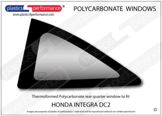 Honda Integra DC2 3dr Lexan Polycarbonate windows - Plastics 4 Performance