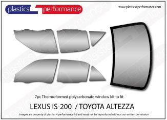 Toyota Altezza XE10 Lexan Polycarbonate windows - Plastics 4 Performance