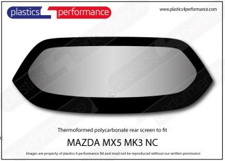 Mazda MX5 NC (Miata, Eunos) Lexan Polycarbonate windows - Plastics 4 ...