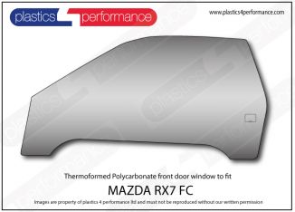 Mazda RX7 FC Lexan Polycarbonate windows - Plastics 4 Performance