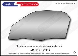 Mazda RX7 FD Lexan Polycarbonate windows - Plastics 4 Performance