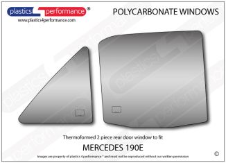 Mercedes 190E W201 Lexan Polycarbonate windows - Plastics 4 Performance