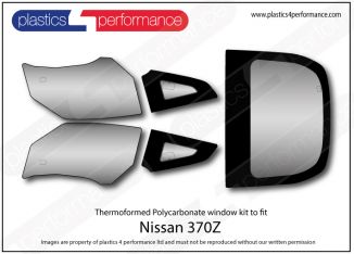 Nissan 370Z Lexan Polycarbonate windows - Plastics 4 Performance