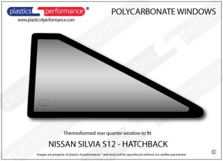 Nissan S12 Hatchback Lexan Polycarbonate windows - Plastics 4 Performance