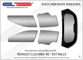 Renault Clio MK4 RS R3T Lexan Polycarbonate windows - Plastics 4 ...