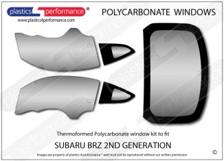 Subaru BRZ 2nd Generation Lexan Polycarbonate windows - Plastics 4 ...