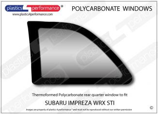 Subaru Impreza WRX STi Lexan Polycarbonate windows - Plastics 4 Performance