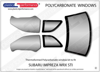 Subaru Impreza WRX STi Lexan Polycarbonate windows - Plastics 4 Performance