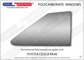 Toyota Celica RA40 Lexan Polycarbonate windows - Plastics 4 Performance